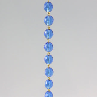 Czech Colored 12mm Faceted Round Bead Chain, 1 Meter – ChandelierParts