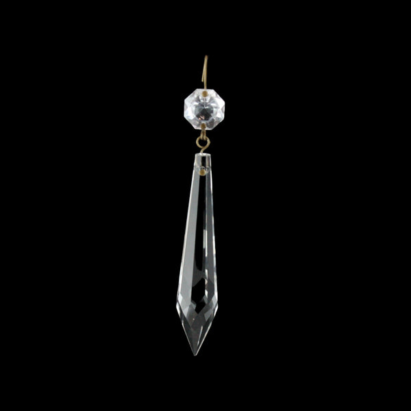 3" Crystal U-Drop Prism w/ Top Bead, Antique Pinning (Blemished ...
