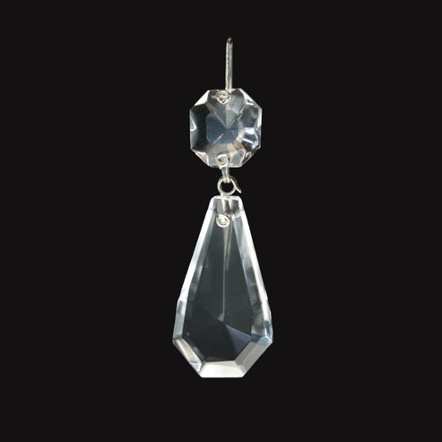 Czech Crystal 8-Sided Coffin Prism w/ Top Bead – ChandelierParts