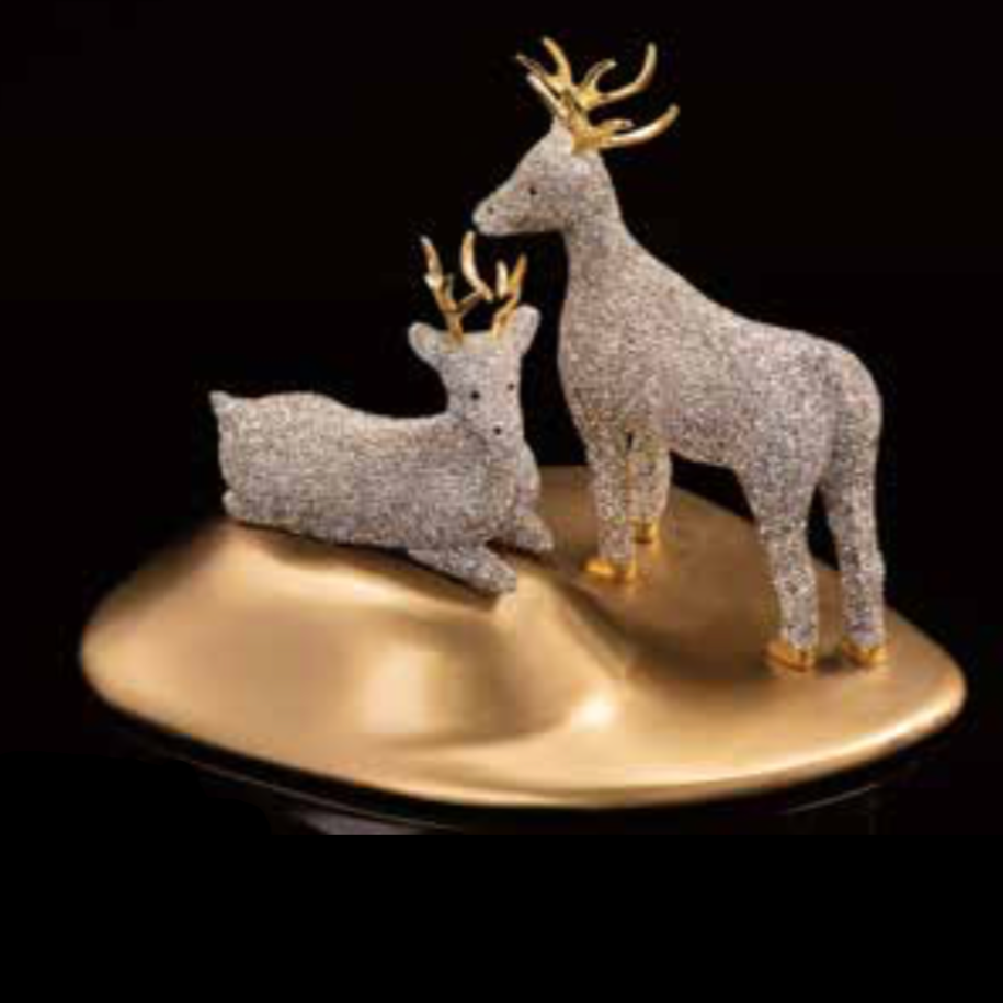Crystal Two Deer Figurine by Asfour® Crystal – ChandelierParts