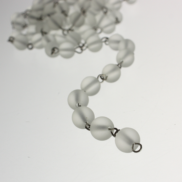 39" 8mm Frosted Round Bead Chain, Chrome – ChandelierParts