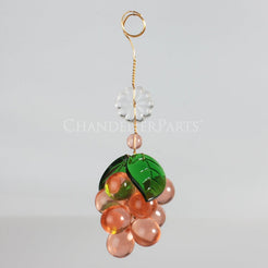 11 Crystal Grape Cluster w/ Green Leaves – ChandelierParts