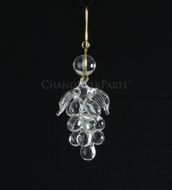 Hand Blown Crystal Grape Cluster w/ Leaves (6 colors) – ChandelierParts