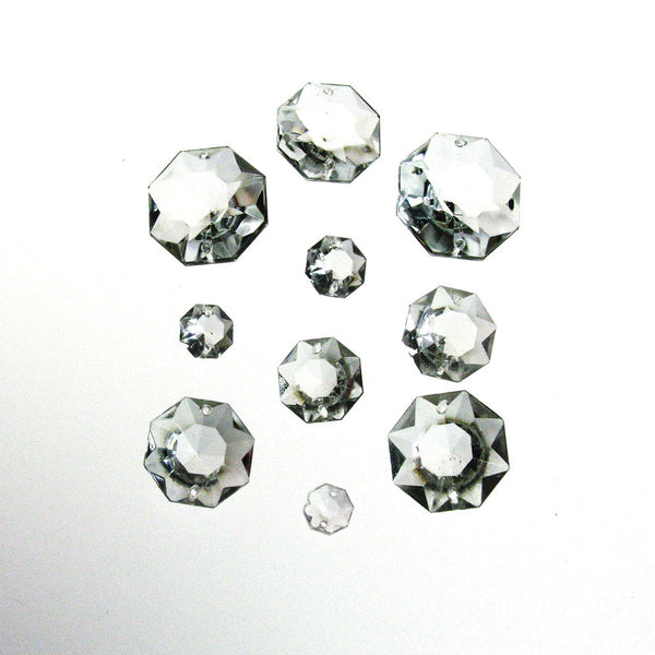 Clear 2-Hole Italian Octagon Bead – ChandelierParts