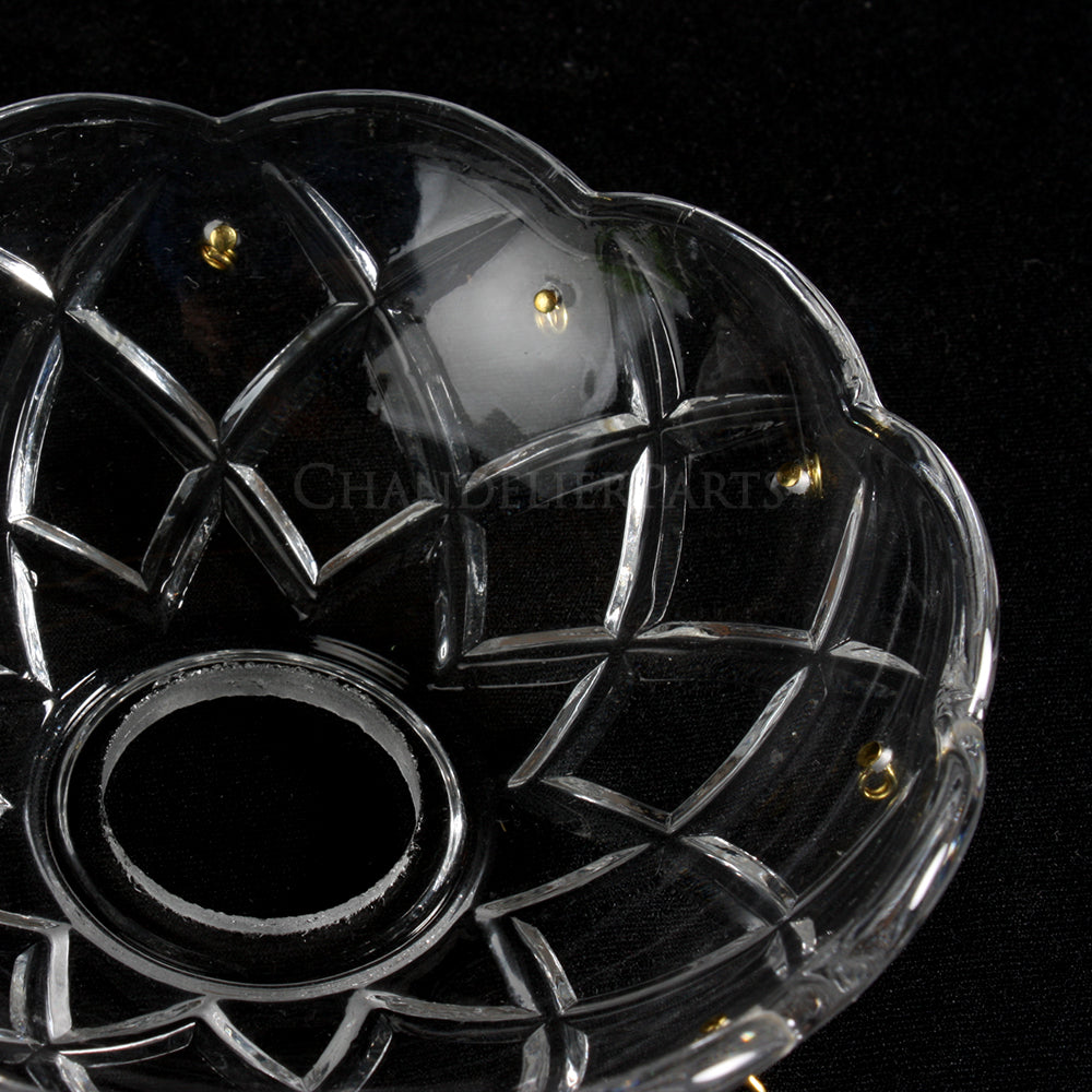 3-1/4" Criss-Cross Pressed Bobeche (4 Pinhole Options) – ChandelierParts