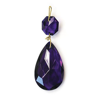 1.5 Inch H.C. Half Cut Amethyst Almond W/ 14mm Octagon – ChandelierParts