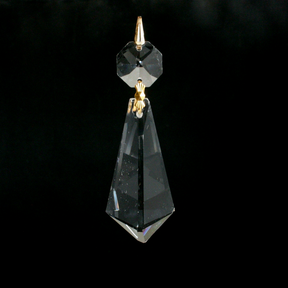 2" Triangle Crystal Prism w/ Top Bead – ChandelierParts