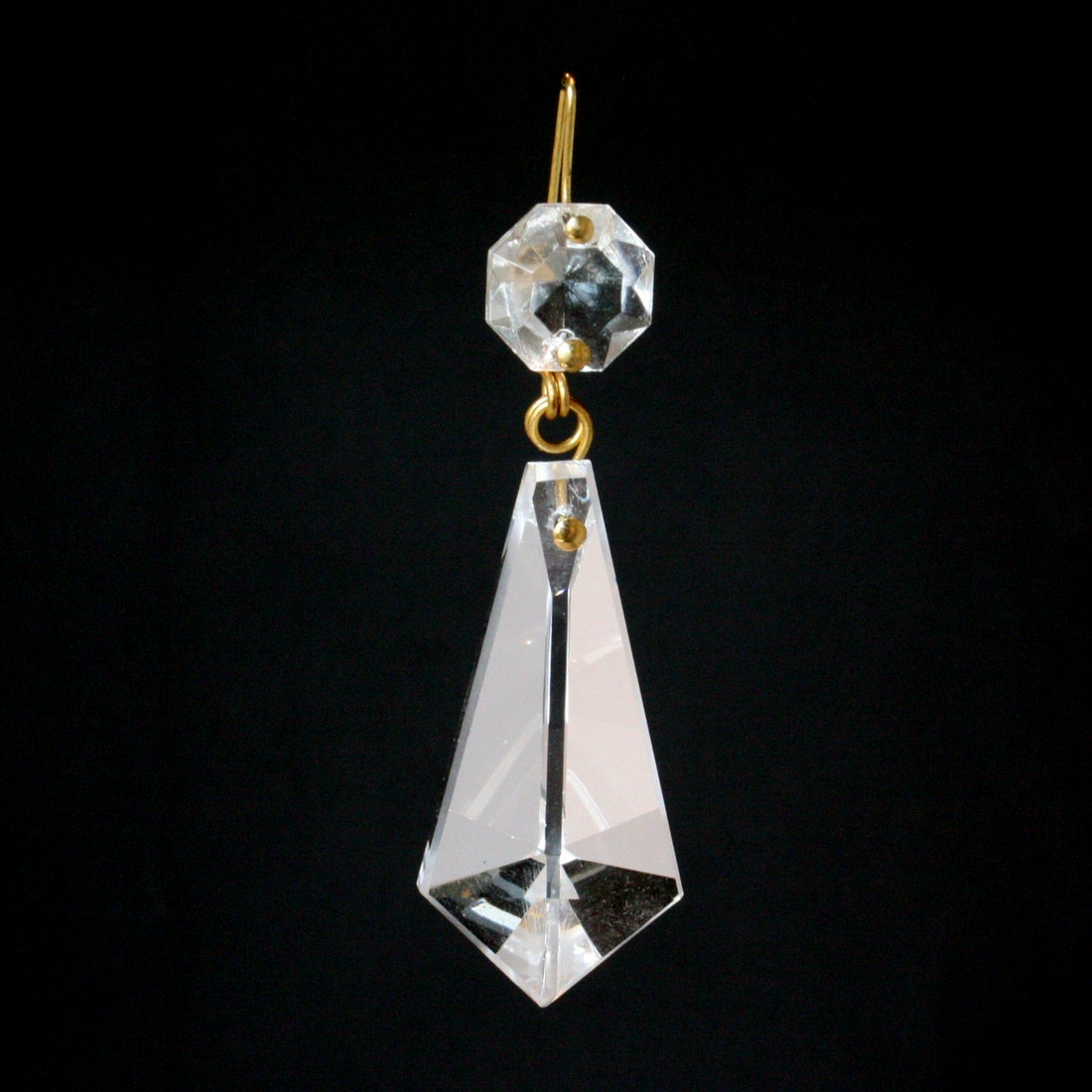 2" Triangle Crystal Prism w/ Top Bead – ChandelierParts