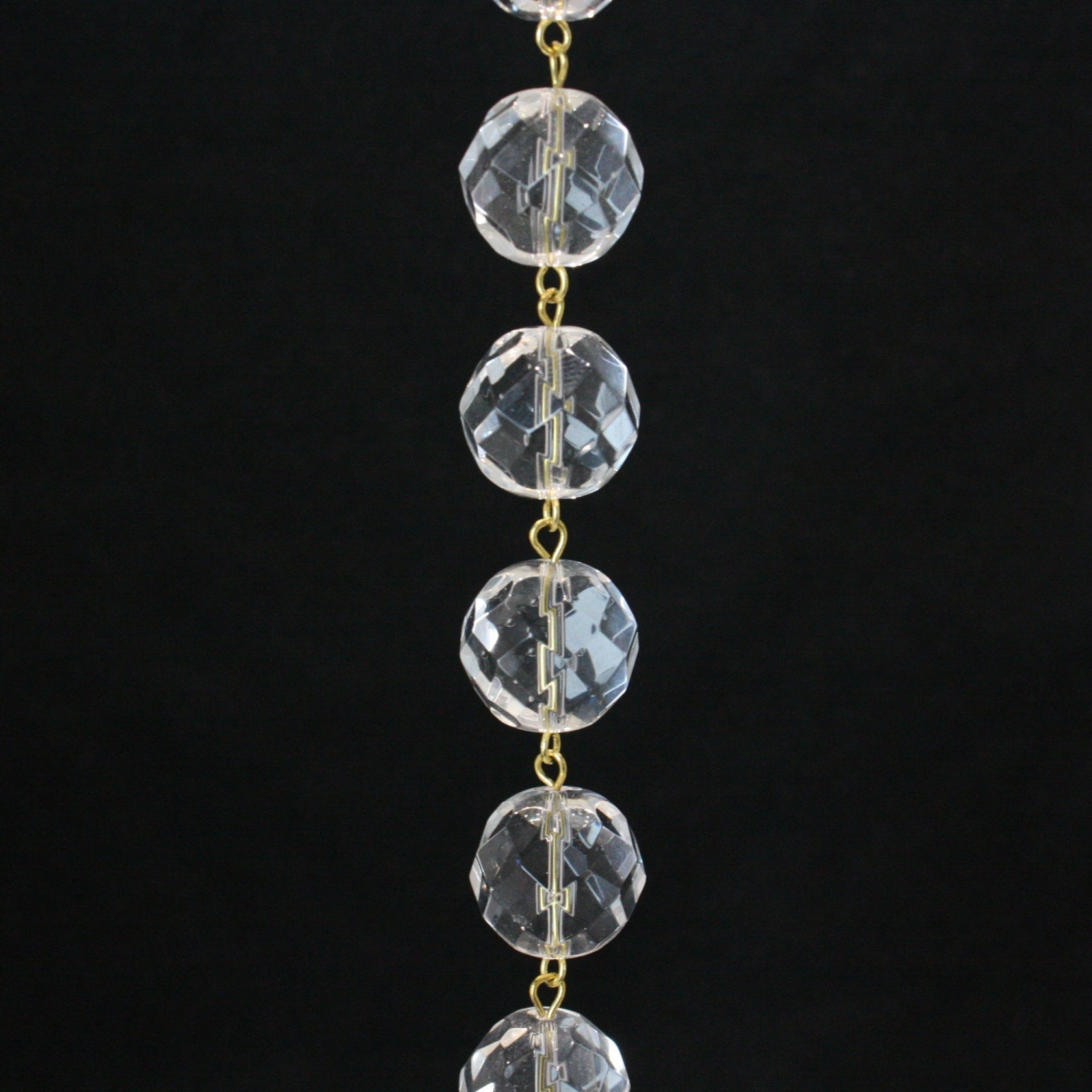 39" Clear Highly Faceted Round Bead Chain – ChandelierParts